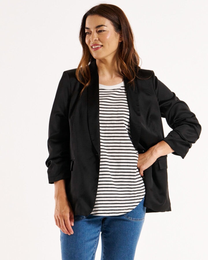 Jayde Satin Blazer – Wild Earth Trading Co